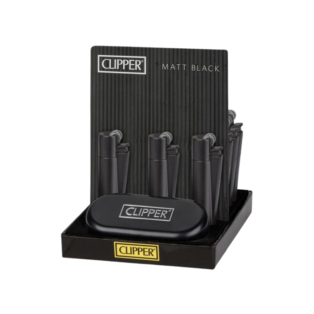 Clipper Matte Black Metal Refillable Lighter – Hemp Haven