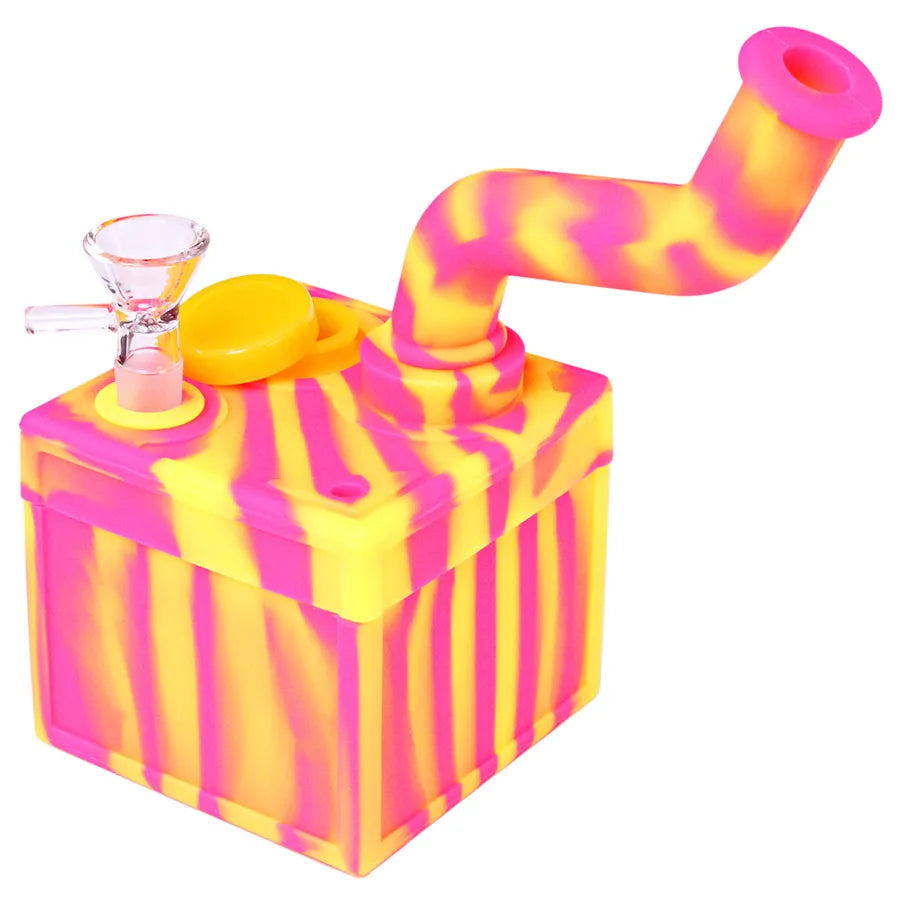 8" Silicone Cube Dab Rig – Hemp Haven