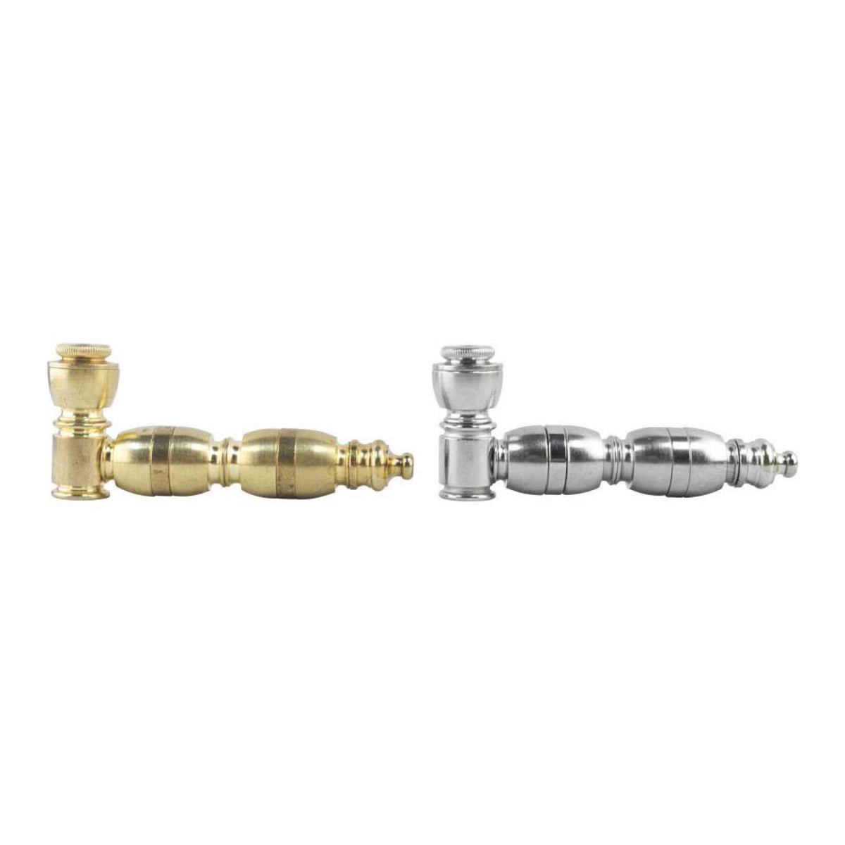 Double Chamber Metal Pipe – Hemp Haven