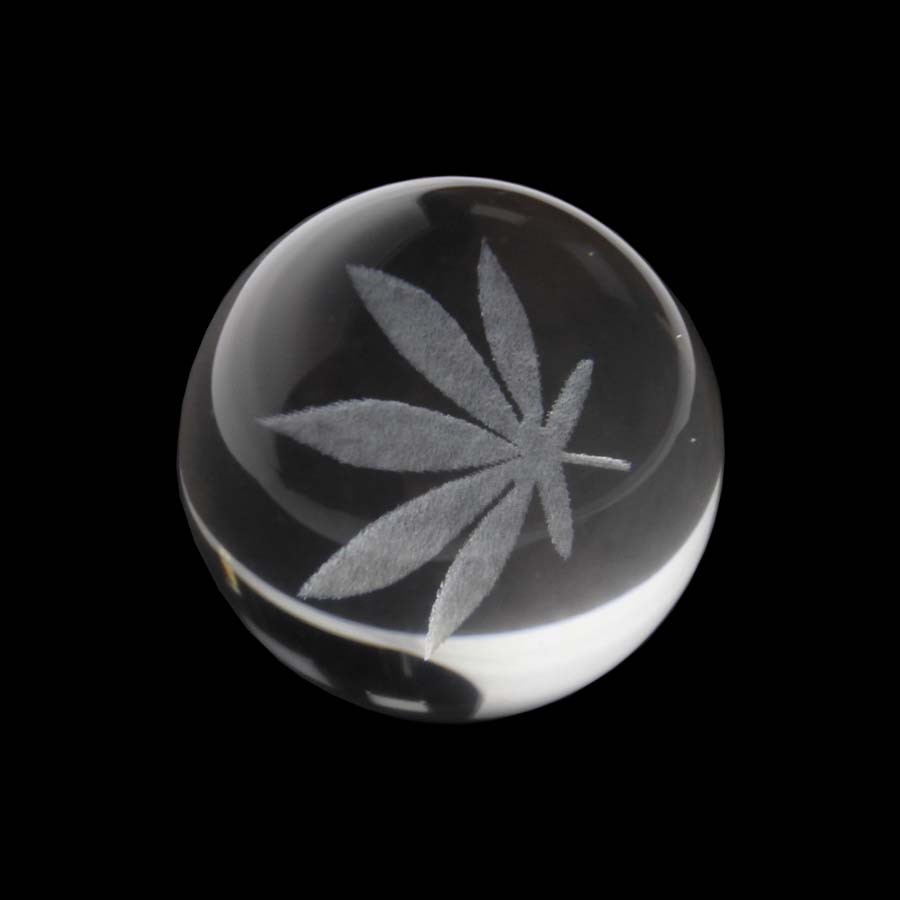 Marijuana Leaf Carb Cap Marble – Hemp Haven