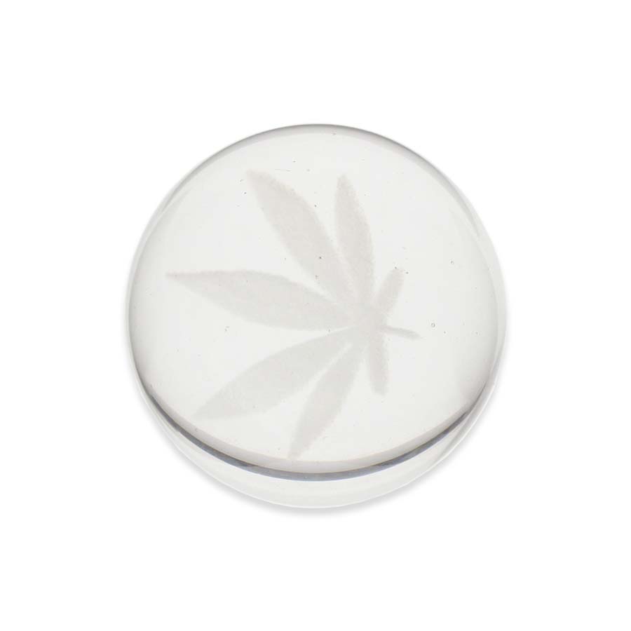 Marijuana Leaf Carb Cap Marble – Hemp Haven